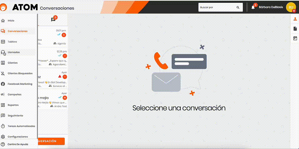 ¿Cómo recontacto a un cliente en Atom?